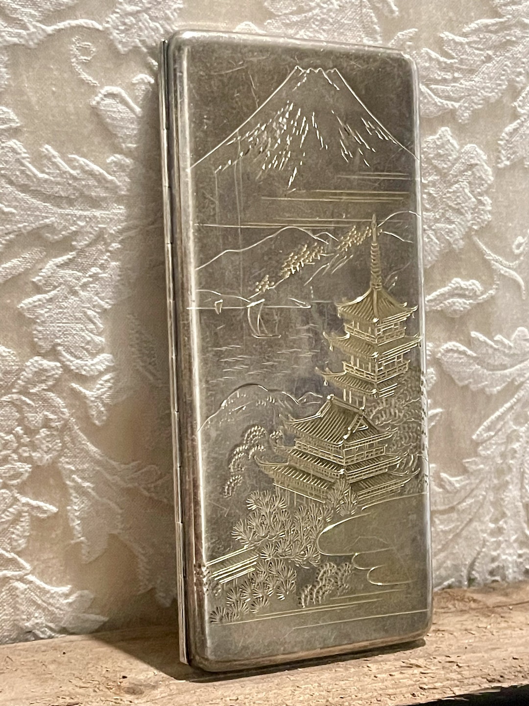 Vintage Japanese Silver 950 Cigarette Case Sterling Silver Cigar Case ...