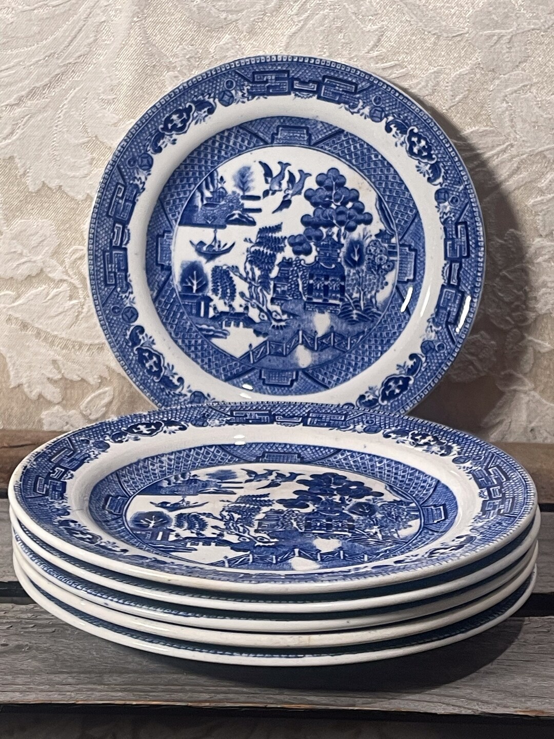 Antique Blue Willow Pattern by Ridgeway Bread/dessert Plate England ...