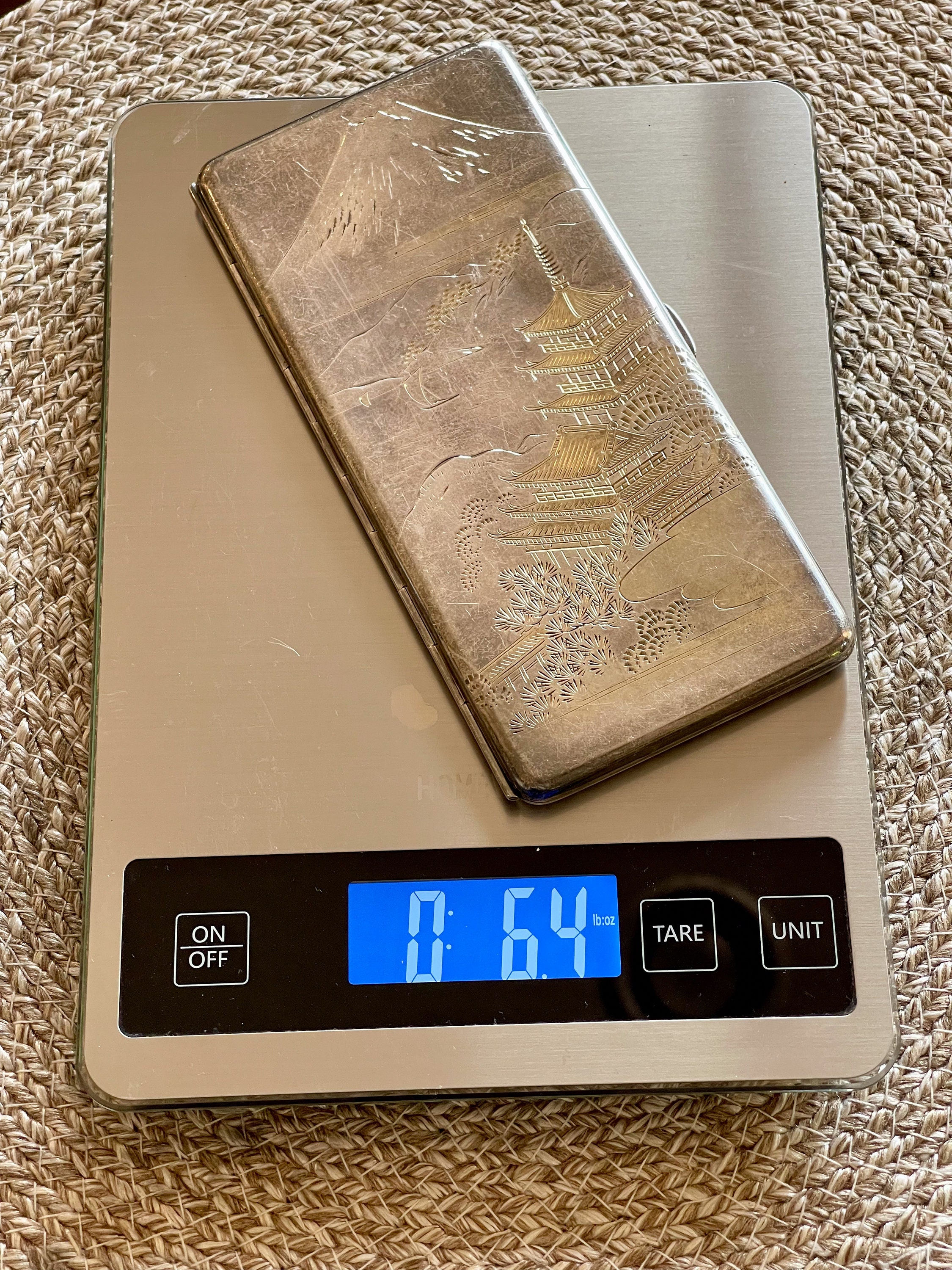 Vintage Japanese Sterling Silver 950 Cigarette Cigar Case 1940s - Etsy