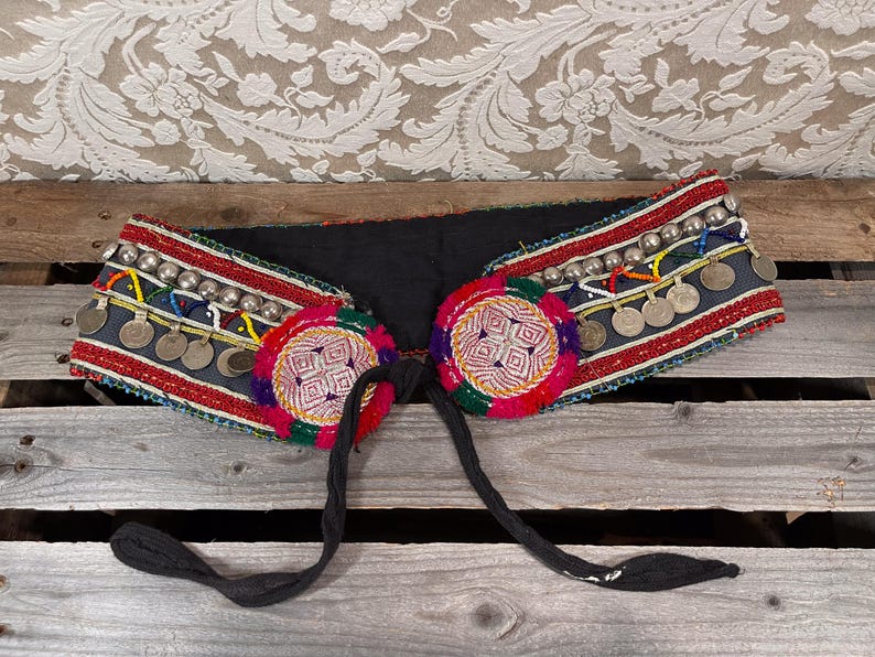 Vintage Afghan Kuchi Belt - Handmade Boho Tribal Coin Belt for Festival ...