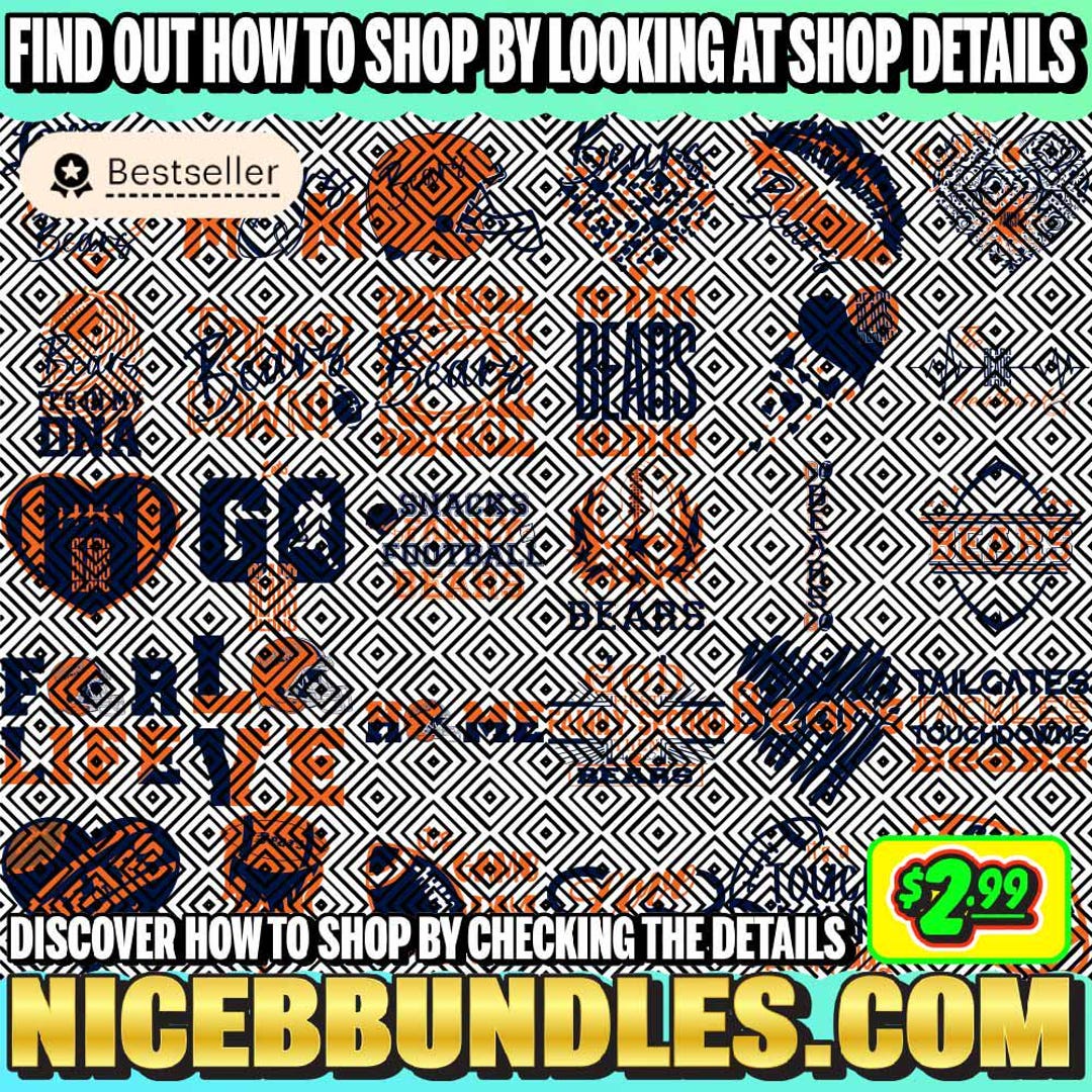 150 Chicago-bears Designs Svg Bundle, Chicago-bears Svg, N-F-L Svg ...