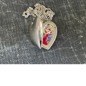 Silver Heart Locket With Photos - Etsy
