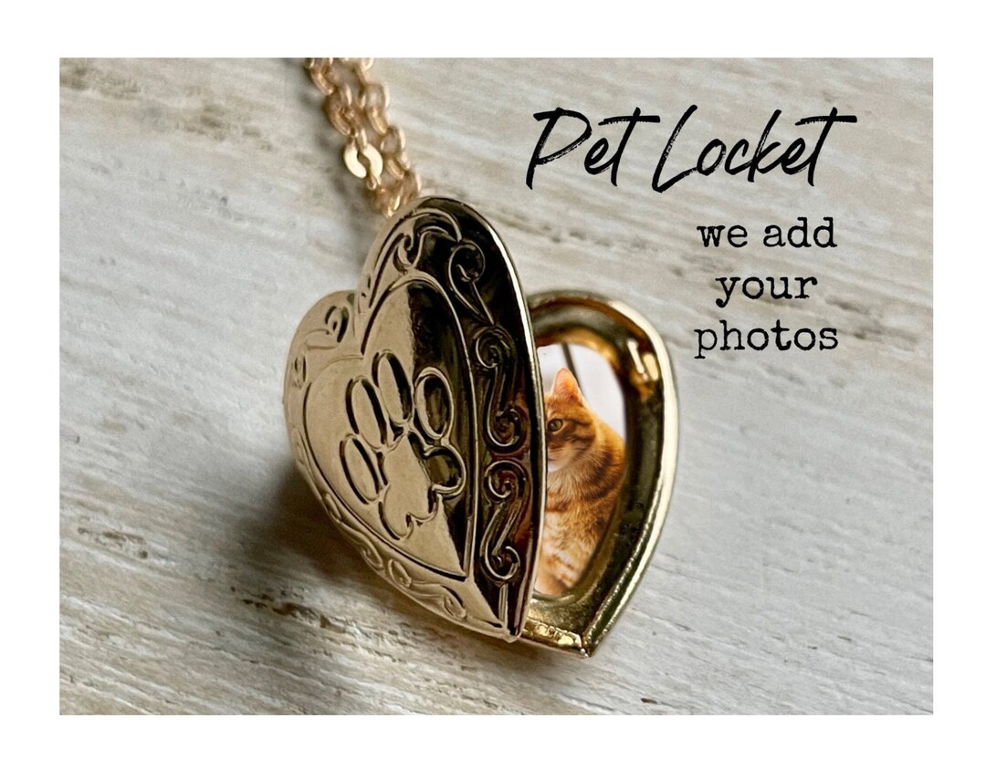 Pet Locket With Photos Memorial Dog Locket Loss of a Pet Picture Locket ...