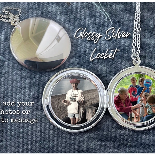 Large Silver Locket - Etsy