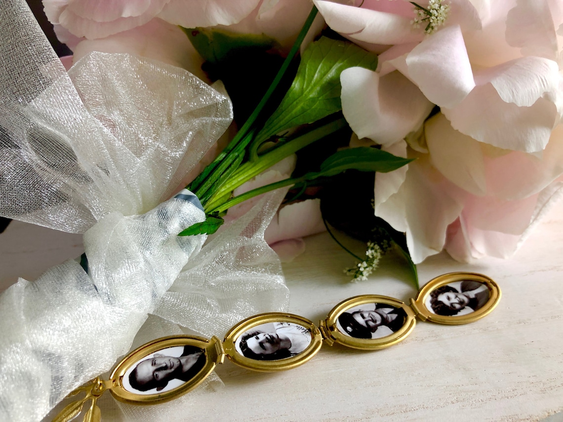 Four Photo Wedding Bouquet Locket Bridal Locket With Photos - Etsy Canada