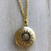 Sunflower Locket, Tiny Gold Locket, You Are My Sunshine, Custom Photo ...