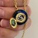 Dark Blue 4 Photo Locket With Daisy Front - Etsy