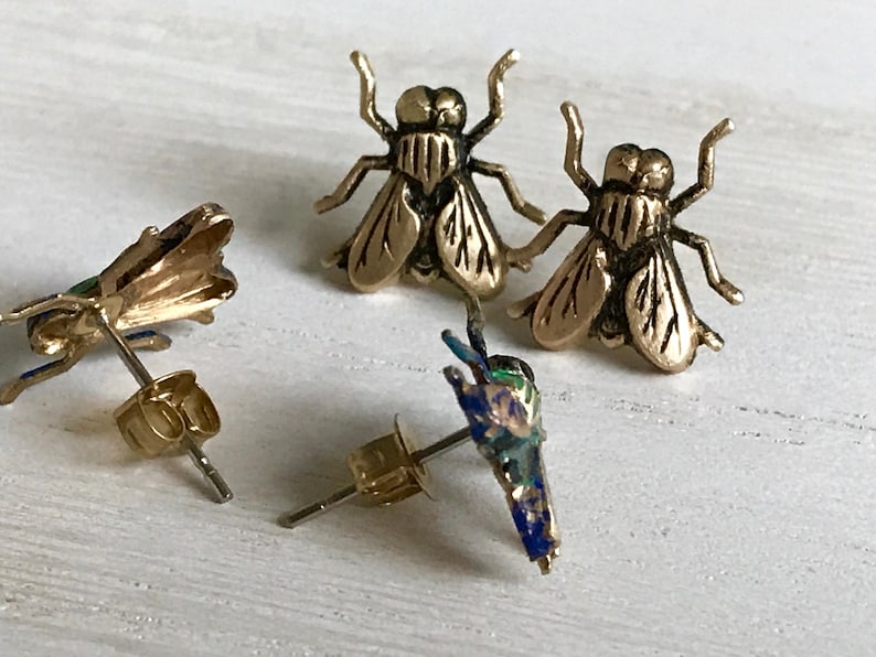 Bug Earrings, Fly Earrings, Bugs, Insect Earrings, Creepy Earrings ...