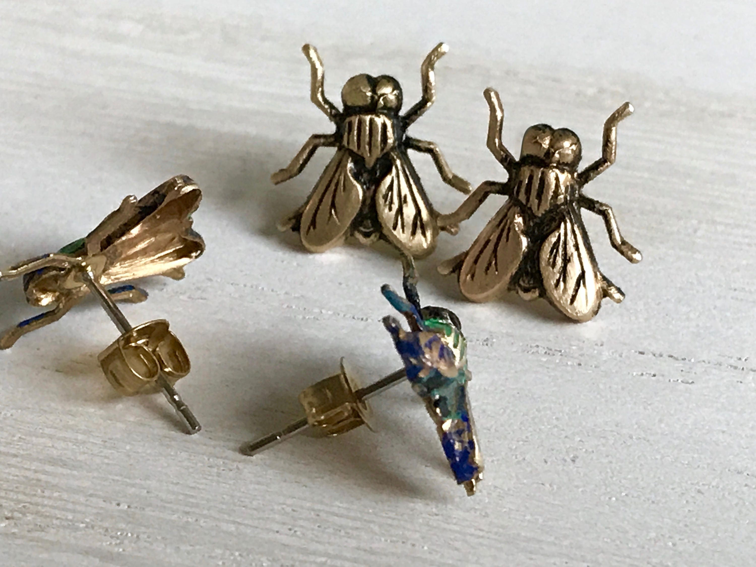 Bug Earrings Fly Earrings Bugs Insect Earrings Creepy - Etsy Canada