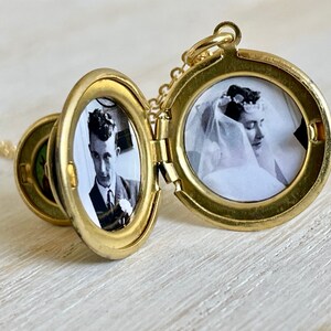 Dark Blue 4 Photo Locket With Daisy Front - Etsy