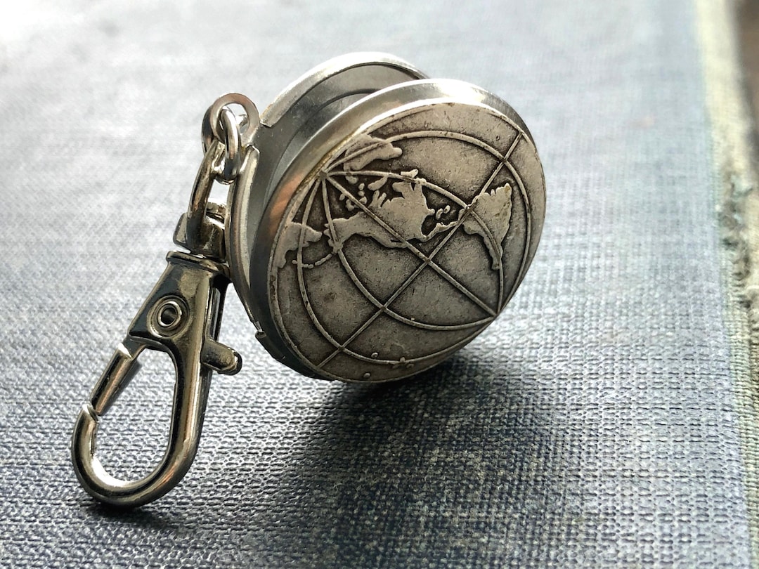 Silver Word Map Keychain or Car Rearview Mirror Dangler - Etsy