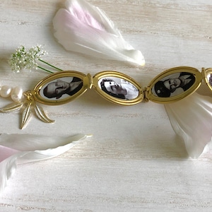 Four Photo Wedding Bouquet Locket, Bridal Locket With Photos of Loved ...