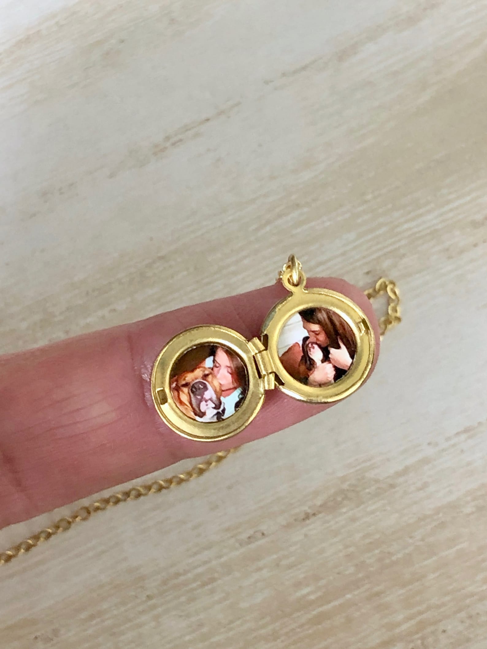 Tiny Photo Locket Photos in a Monogrammed Locket Childs - Etsy
