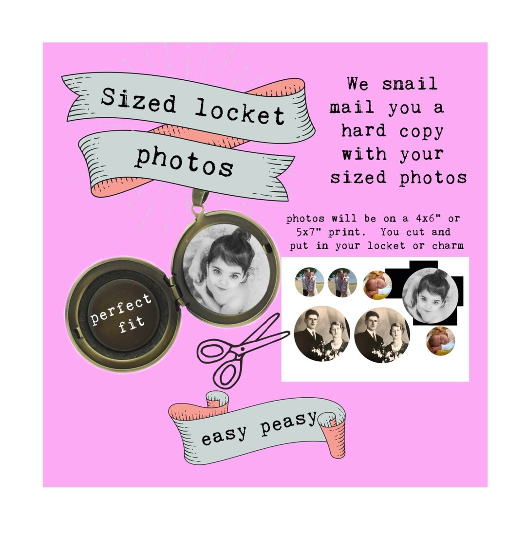 Sized Locket Photos, Sizing Your Locket Photos, Small Locket Photos ...