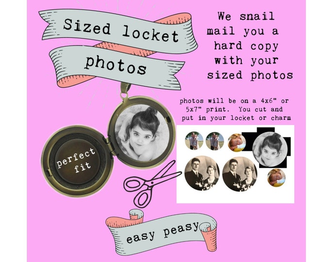 Sized Locket Photos, Sizing Your Locket Photos, Small Locket Photos ...