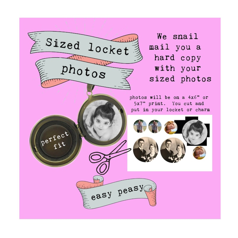 Locket Size Photo Print - Etsy