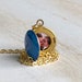 Tiny Ocean Blue Photo Locket, Petite Earth Locket, Cerulean Locket ...