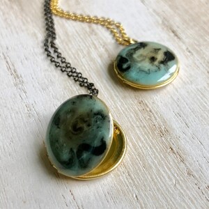 Turquoise Locket Necklace Customized Lockets Photo Lockets Something ...