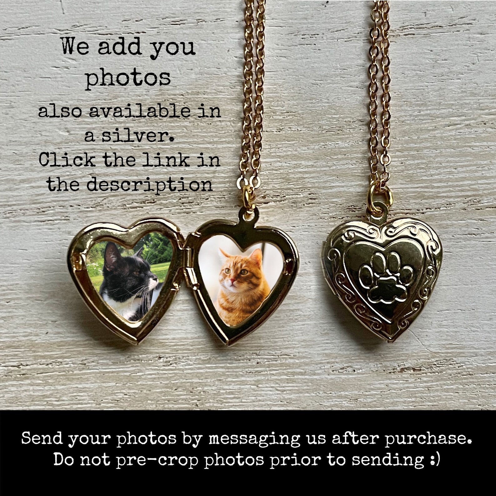 Paw Print Pet Memorial Locket: Photo Cat or Dog Keepsake Necklace - Etsy