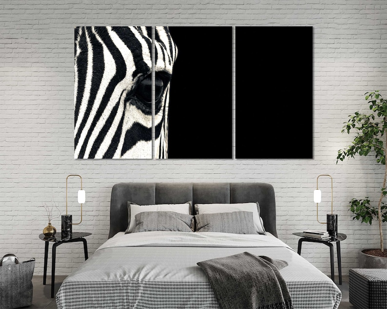 Zebra Photography Print – Black and White African Wildlife Close-up - Etsy