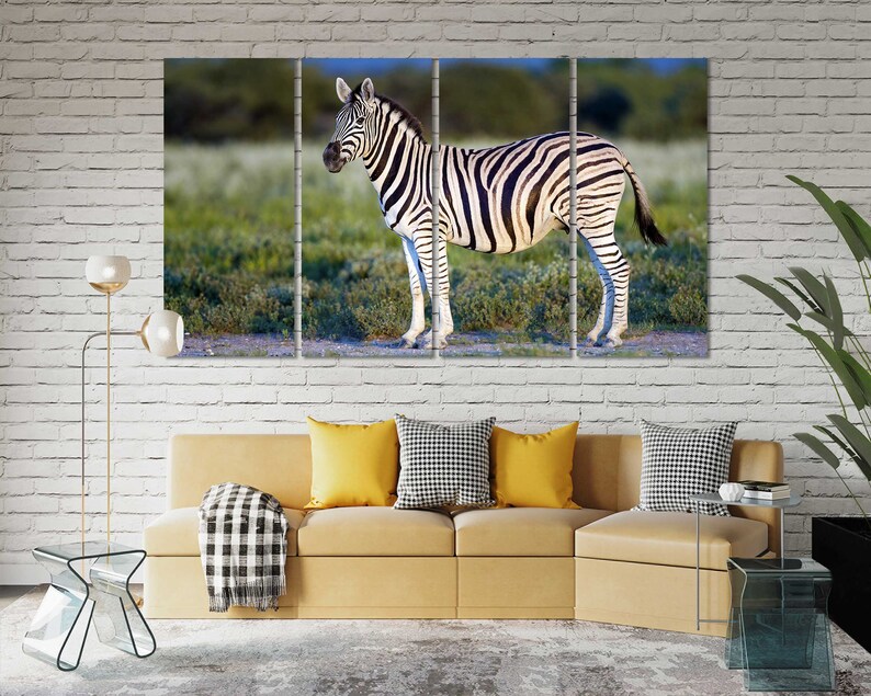 Impressão em tela de zebra – Fotografia da vida selvagem africana, em ...