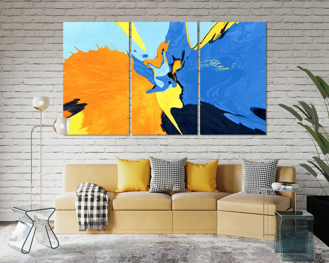 Wonderful Acrylic Abstract Wall Art Colorful Abstract Print | Etsy