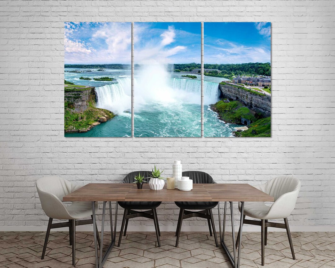 Niagara Falls Print Art Canvas Sets, Waterfalls Painting Home Art ...