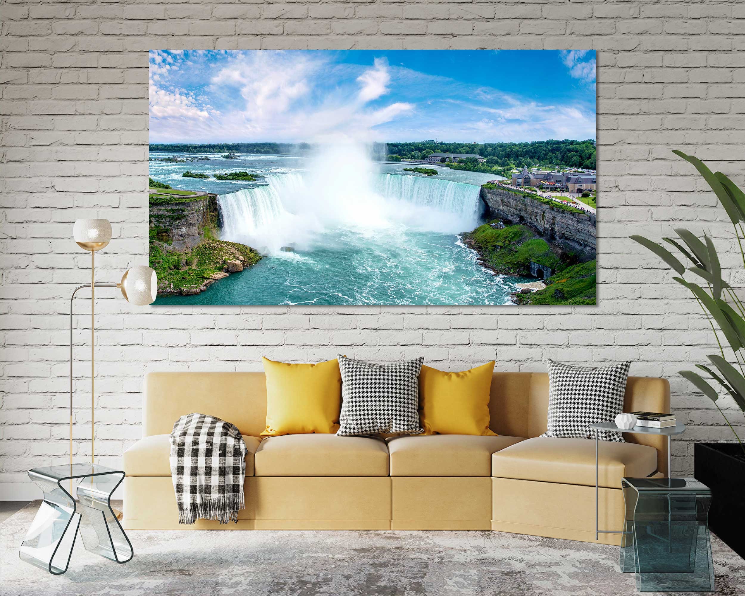 Niagara Falls Print Art Canvas Sets Waterfalls Painting Home | Etsy