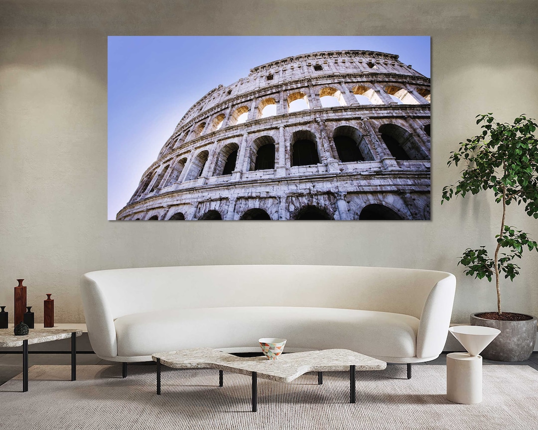Colosseum Original Art on Canvas, Rome Colosseum Home Decor, Rome Art ...