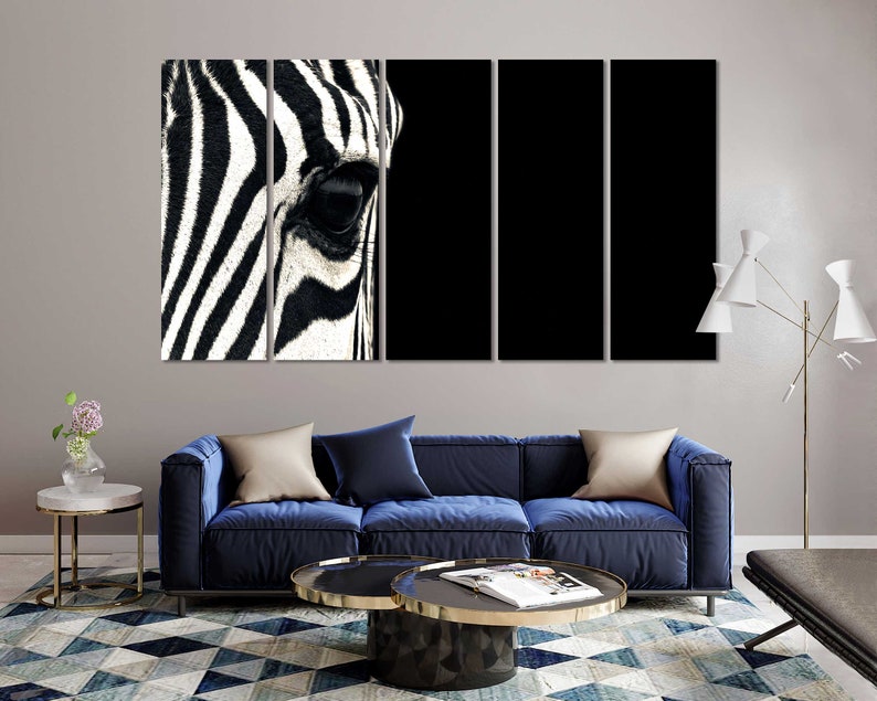 Zebra Photography Print – Black and White African Wildlife Close-up - Etsy