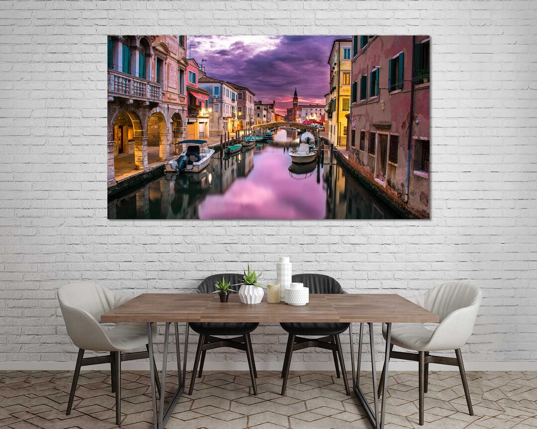 Venice Canal Print Art for Wall, Grand Canal Painting Decor for Home ...