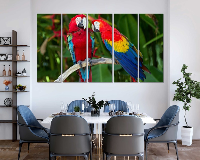 Scarlet Macaw Canvas Print – Tropical Rainforest Wildlife Photography ...