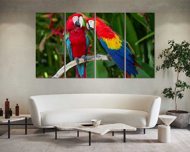 Scarlet Macaw Canvas Print – Tropical Rainforest Wildlife Photography ...