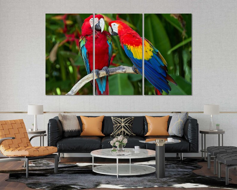 Scarlet Macaw Canvas Print – Tropical Rainforest Wildlife Photography ...