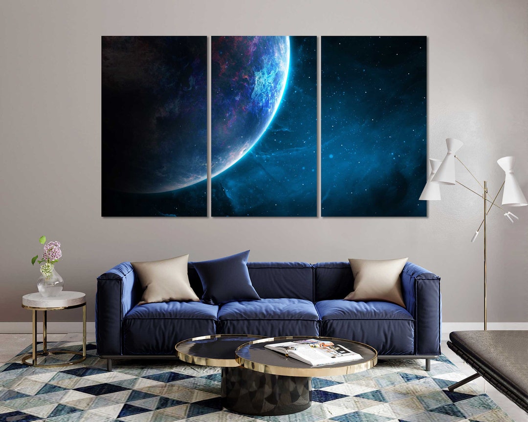 Space Decor Print Universe Decor Wall Galaxy Canvas Paintings on Walls ...