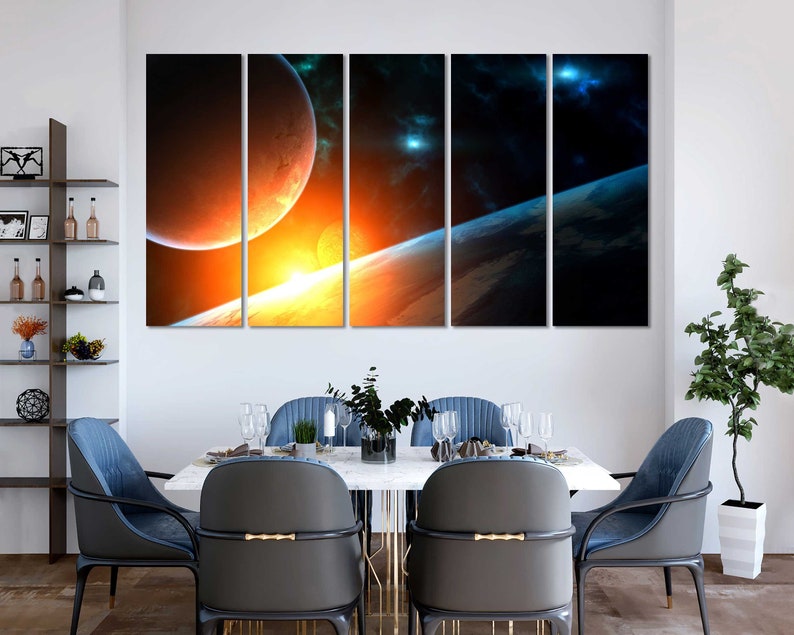 Impressão em tela "Nascer do Sol Cósmico" – Fotografia Planetária, Arte ...