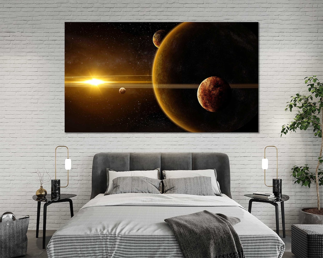 Solar System Modern Art for Room, Cosmos Modern Wall Paintings Canvas ...