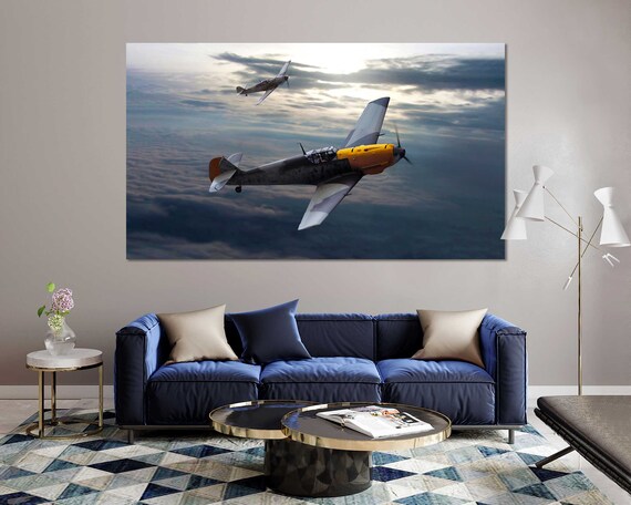 Military Aircraft Creative Design Art for Interior Home | Etsy