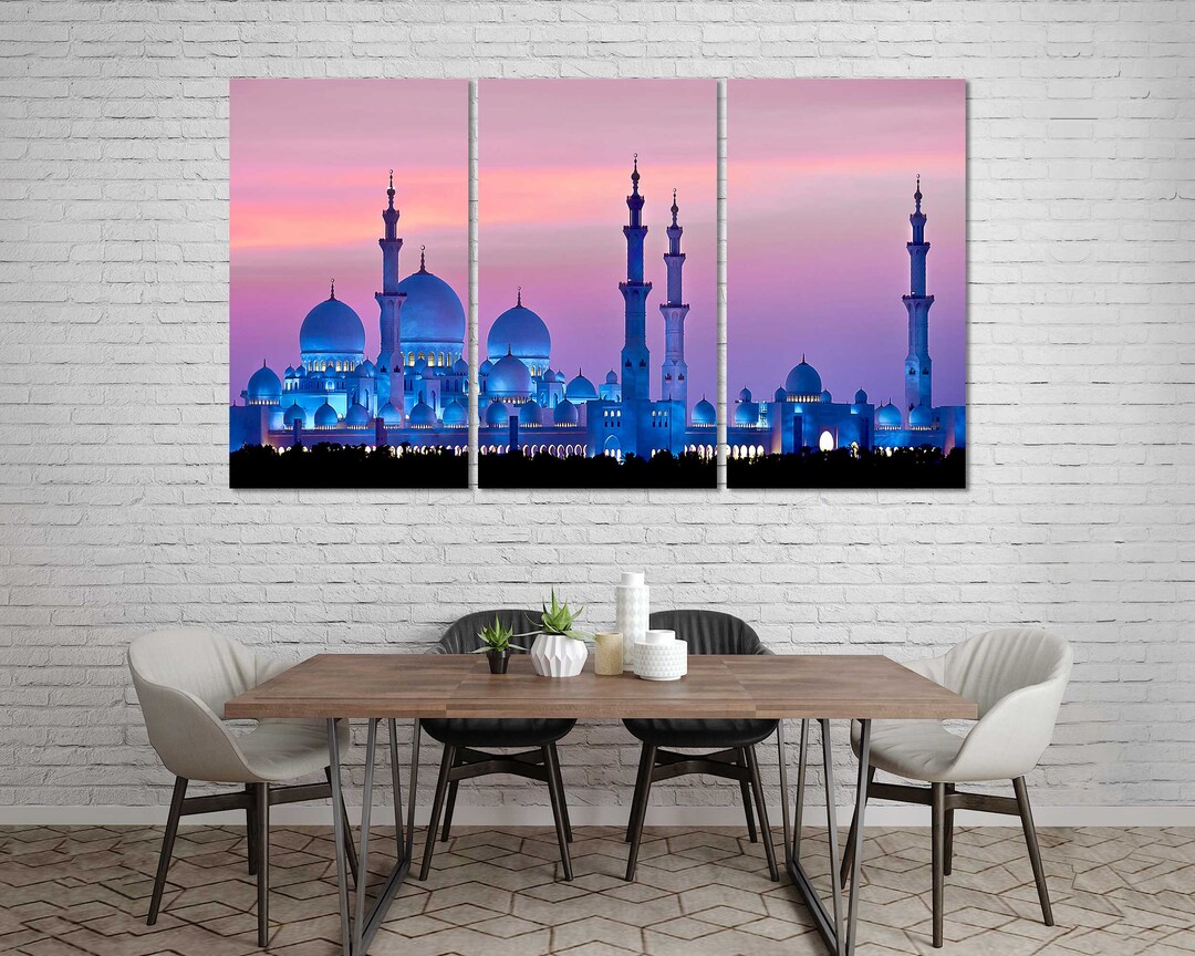 Sheikh Zayed Grand Mosque Wall Decor, Abu Dhabi Architecture Large ...