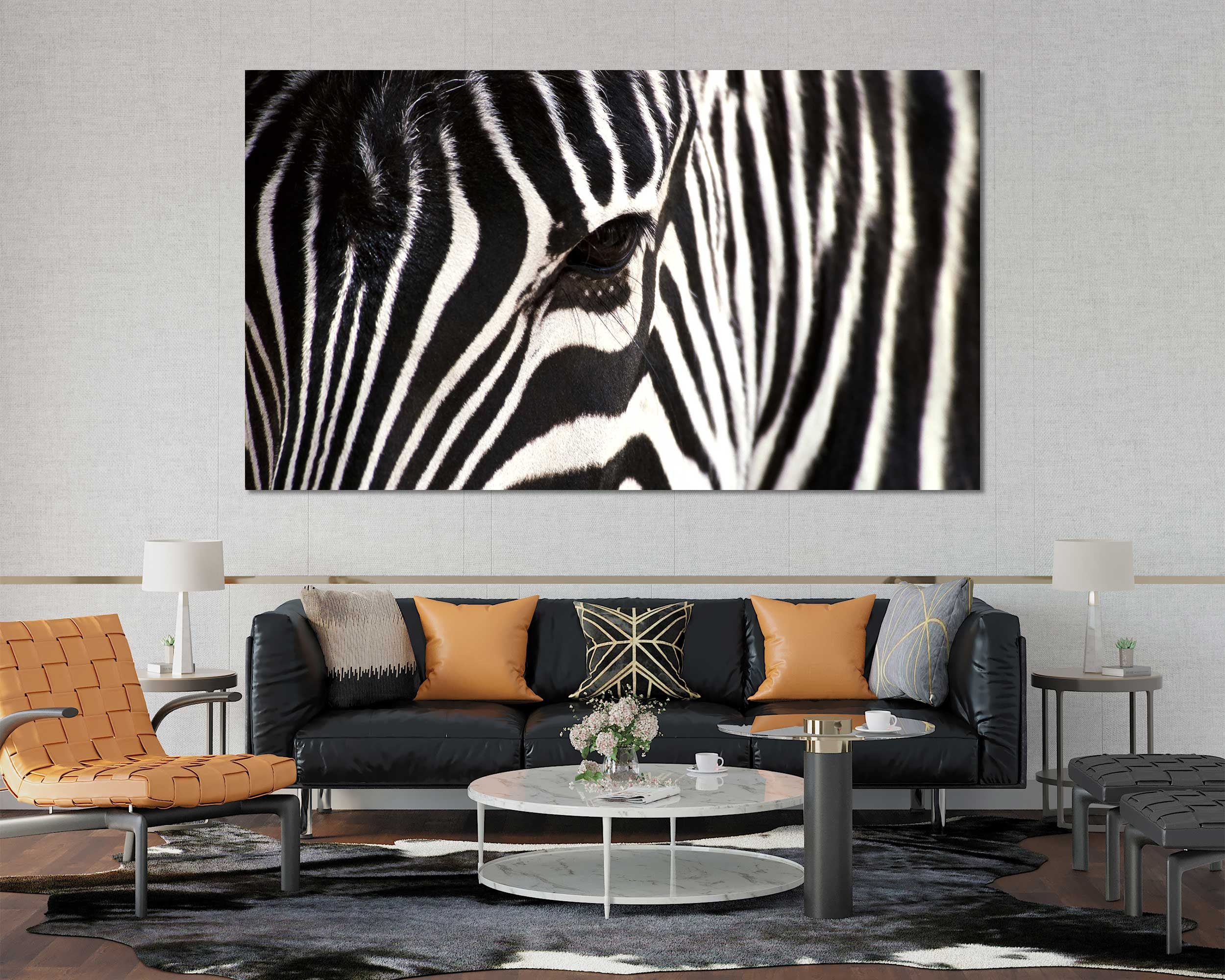 Zebra Pattern On Wall Painting