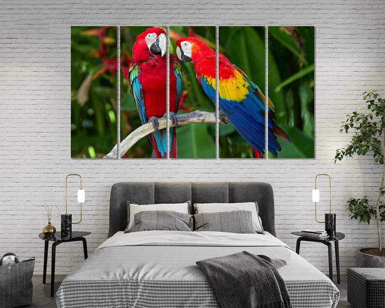 Scarlet Macaw Canvas Print – Tropical Rainforest Wildlife Photography ...