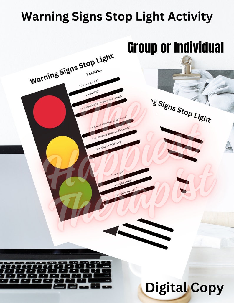 Warning Signs Stop Light-individual or Group Activity - Etsy