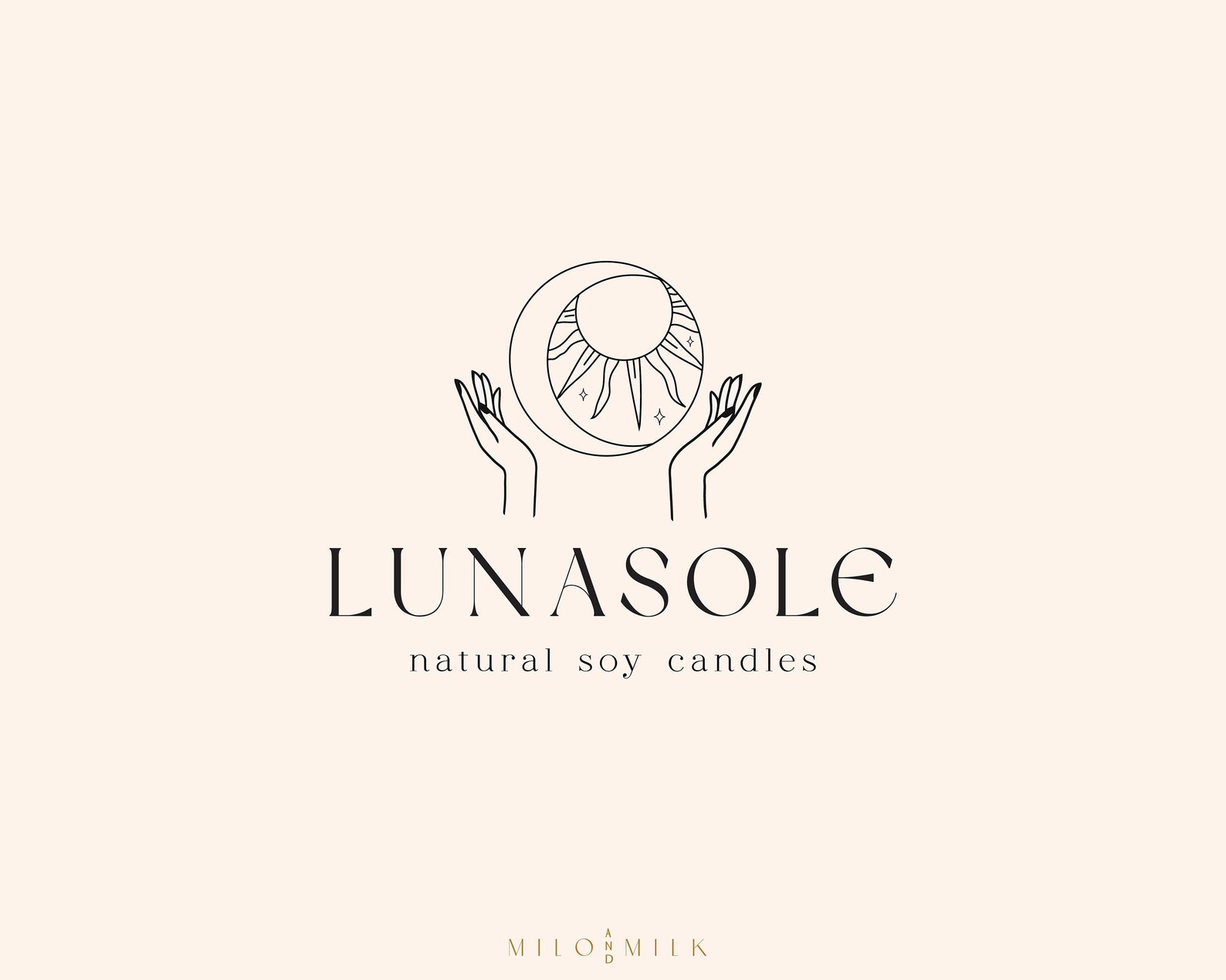 Boho Sun and Moon Magic Logo Landscape Logo Photography - Etsy