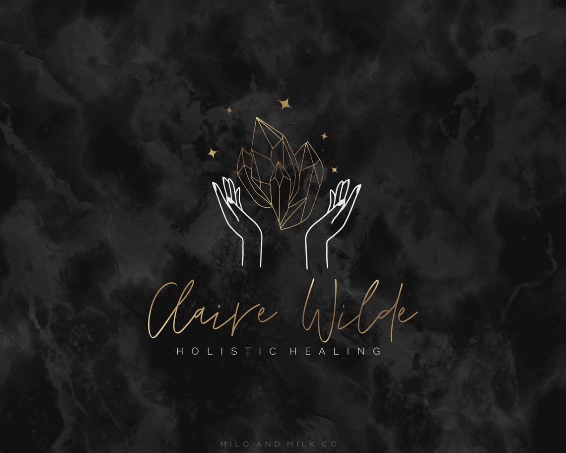 Crystal Hand Logo Jewelry Shop Logo Gem and Stars Logo - Etsy