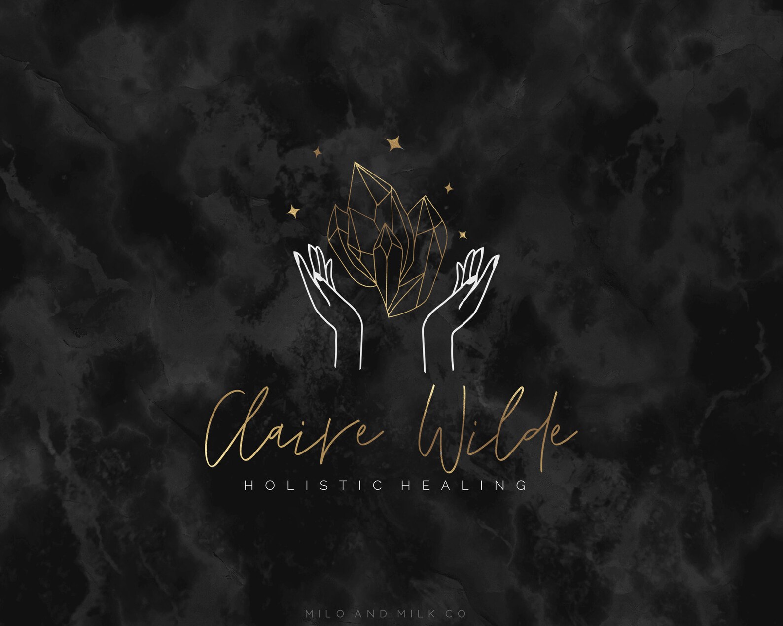 Crystal Hand Logo Jewelry Shop Logo Gem and Stars Logo - Etsy