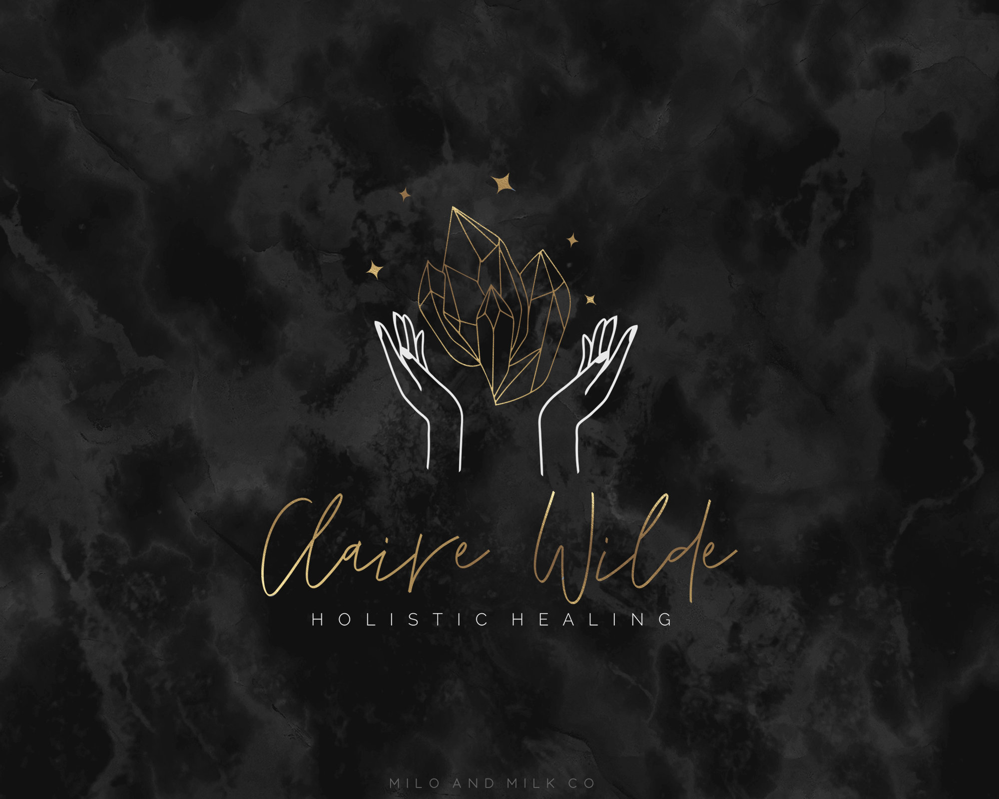 Crystal Hand Logo Jewelry Shop Logo Gem and Stars Logo - Etsy