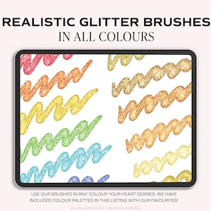 Realistic Glitter Brushes for Procreate. Glitter Foil Brushes Made for iPad Procreate. Brush Set ...