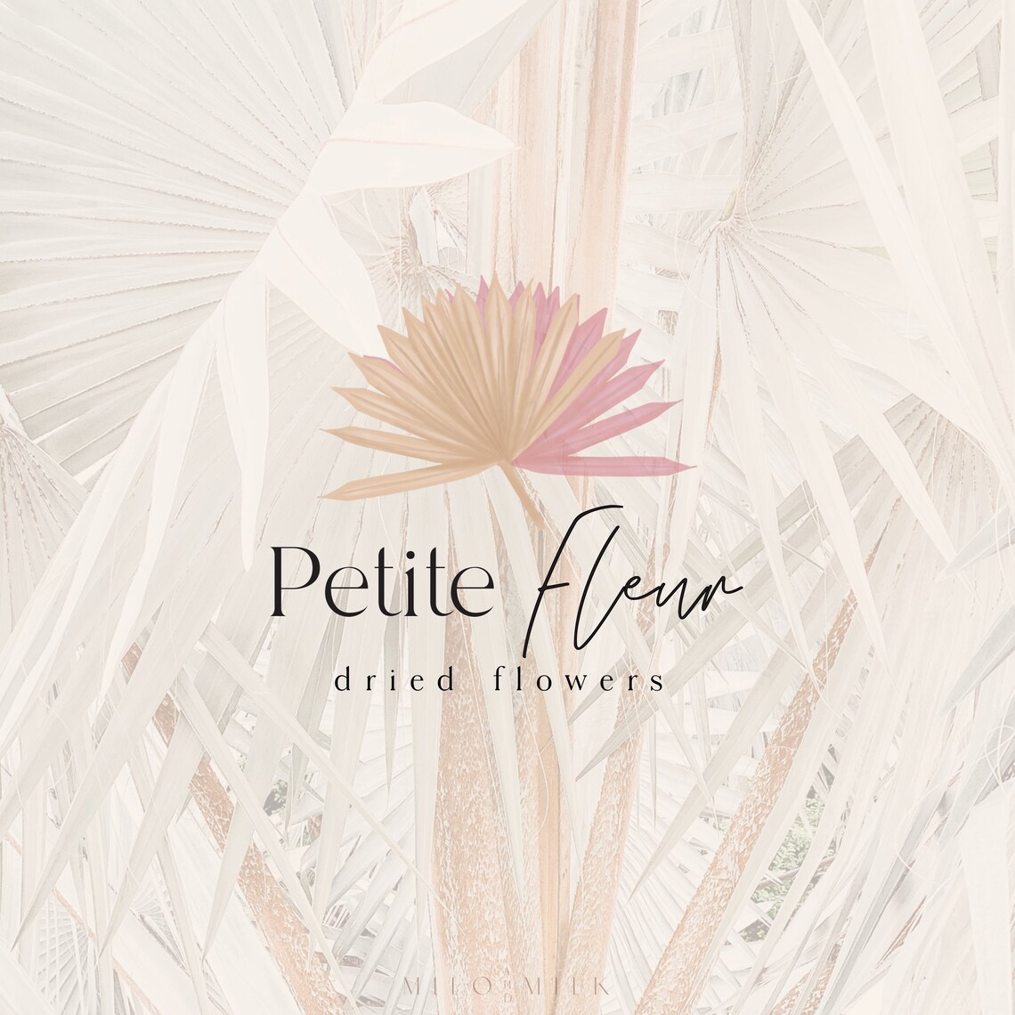 Florist Dried Palm Logo, Boutique Logo, Floral Logo, Homeware Logo ...