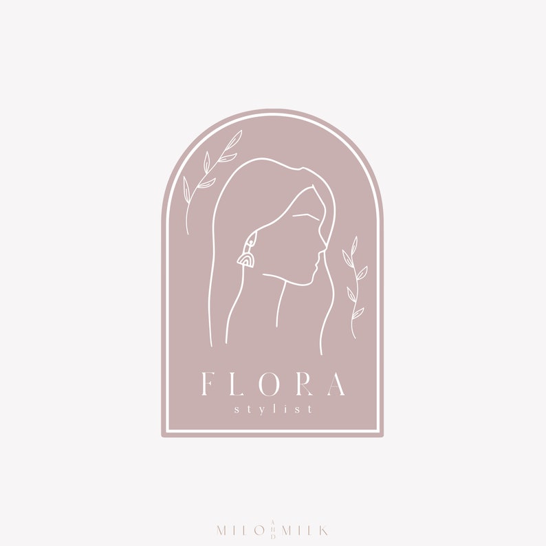 Botanical Female Minimal Logo Beauty Logo Jewelry Logo - Etsy
