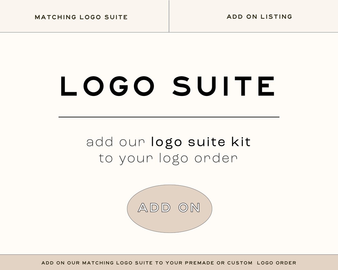 Logo Suite Design - ADD ON (matching Logo Suite Designed for Your Logo ...